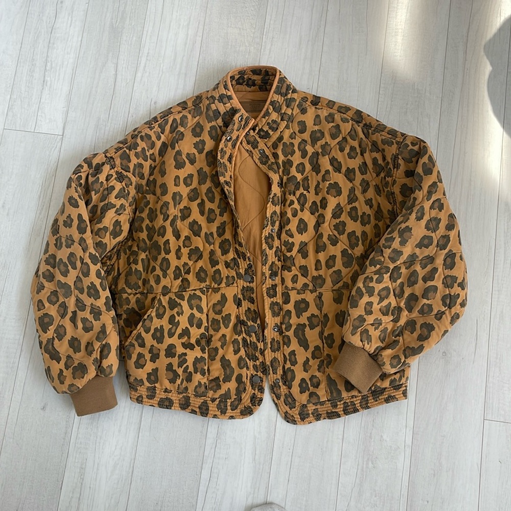 Blanknyc Cheetah Print Bomber Jacket - Gem